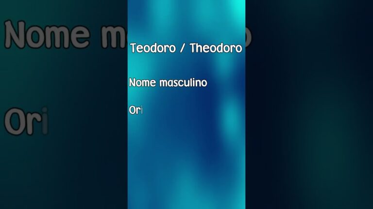 Significado do nome Teodoro | Actualizado enero 2026